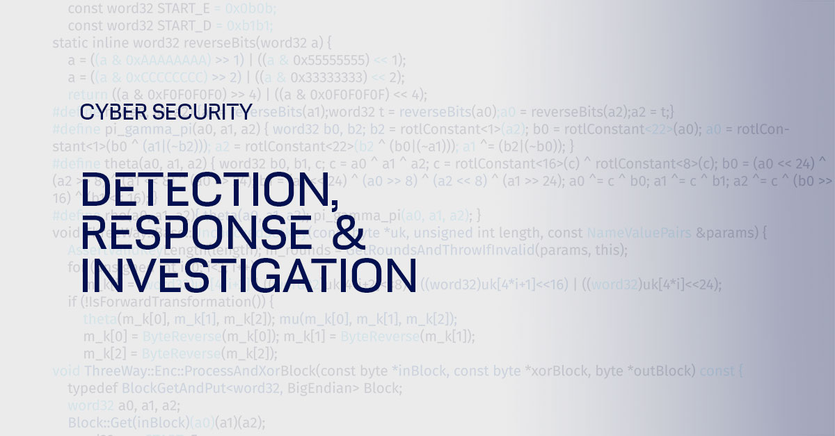 Cyber security incident & response investigation